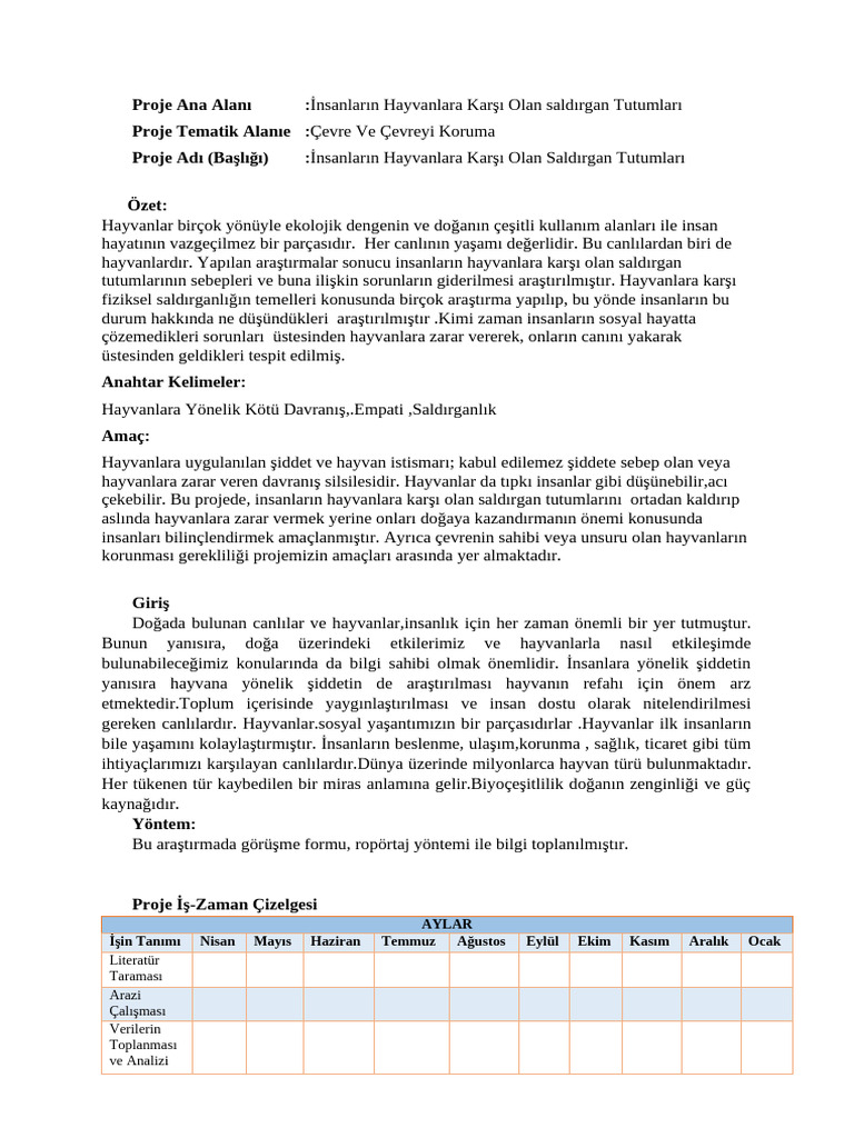 Proje - Yazma - Sablonu - 0 (1) - 1 | PDF