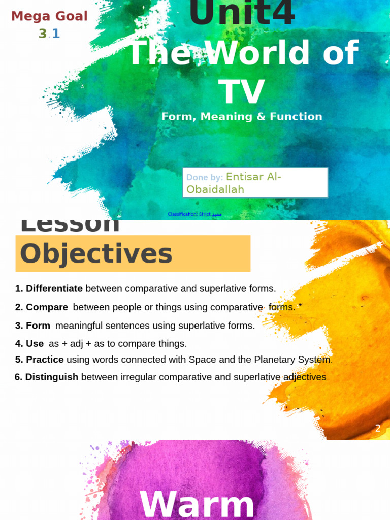 MG3.1 Unit4 Form, Meaning, Function 46 | PDF | Adjective | Language Families