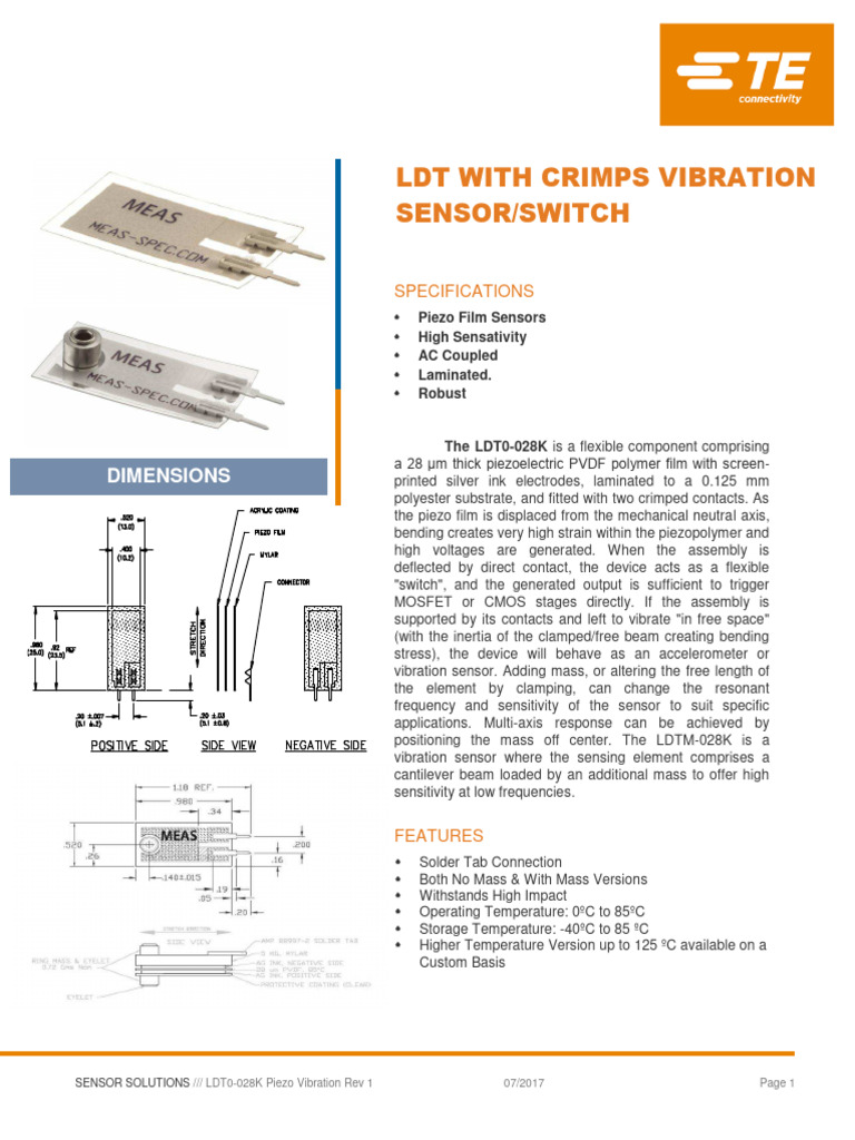 ENG DS LDT With Crimps A1 | PDF | Piezoelectricity | Resonance