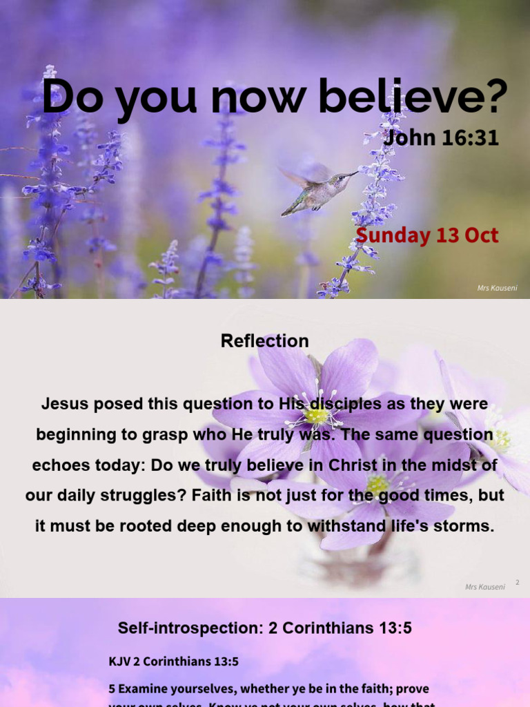 Sunday Morning Devotion | PDF | Eternal Life (Christianity) | Jesus