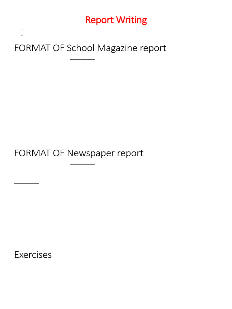 Report Writing | PDF
