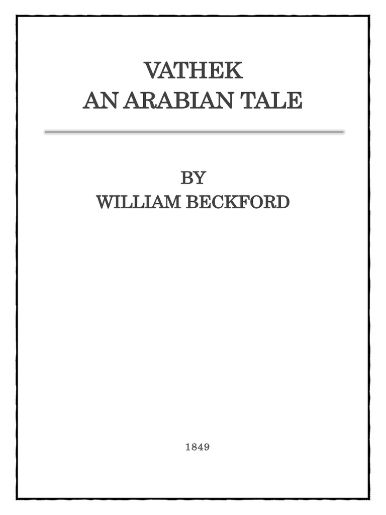 Vathek Author William Beckford | PDF | History | Classics