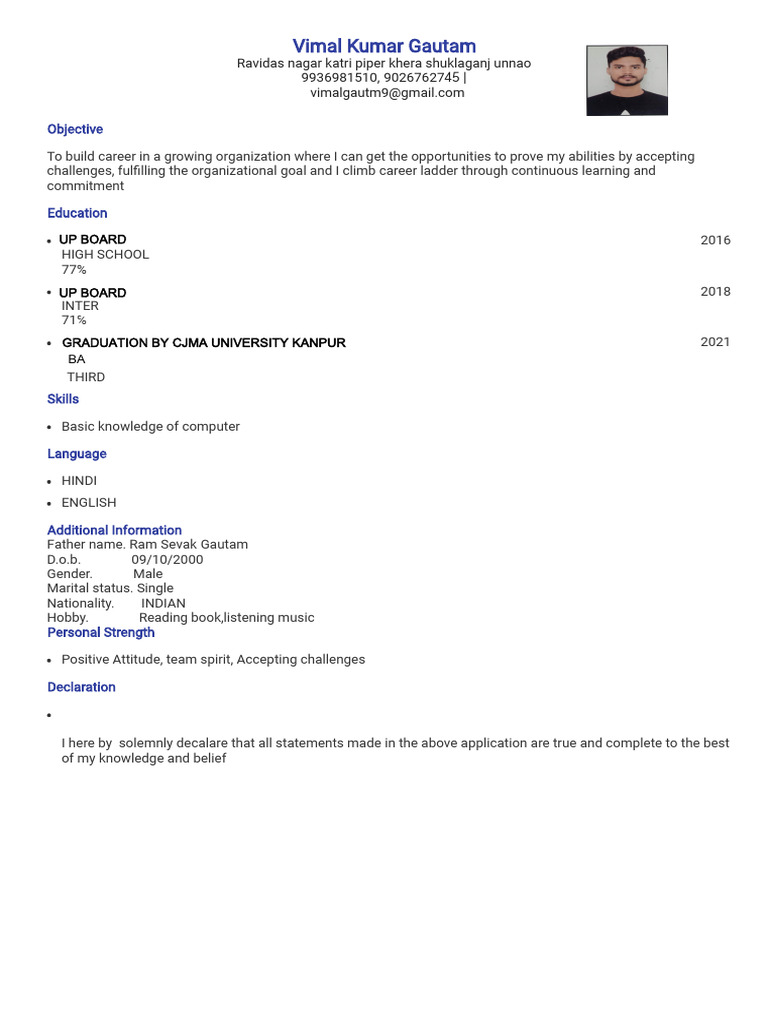 Vimal Resume NEW | PDF