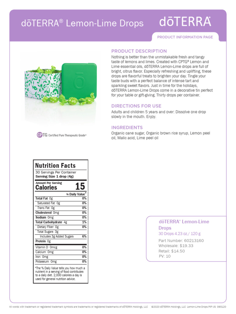 Lemon Lime Drops - Eng | PDF | Taste | Lime (Fruit)