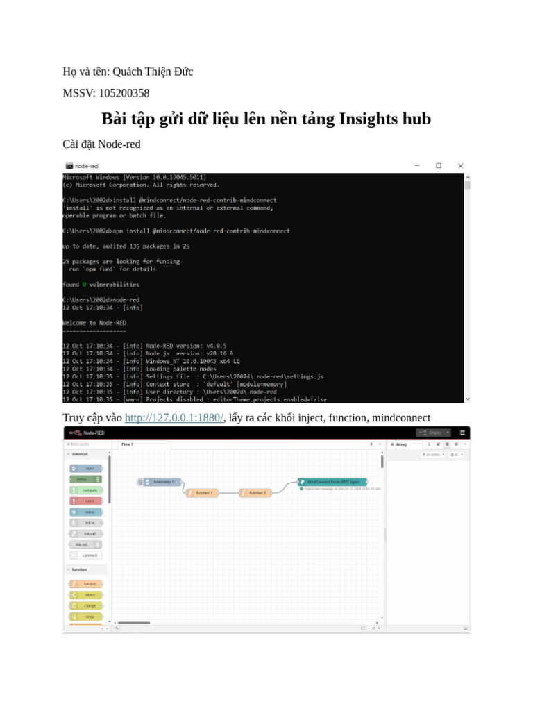 truyền dữ liệu với MindConnect Node-RED | PDF