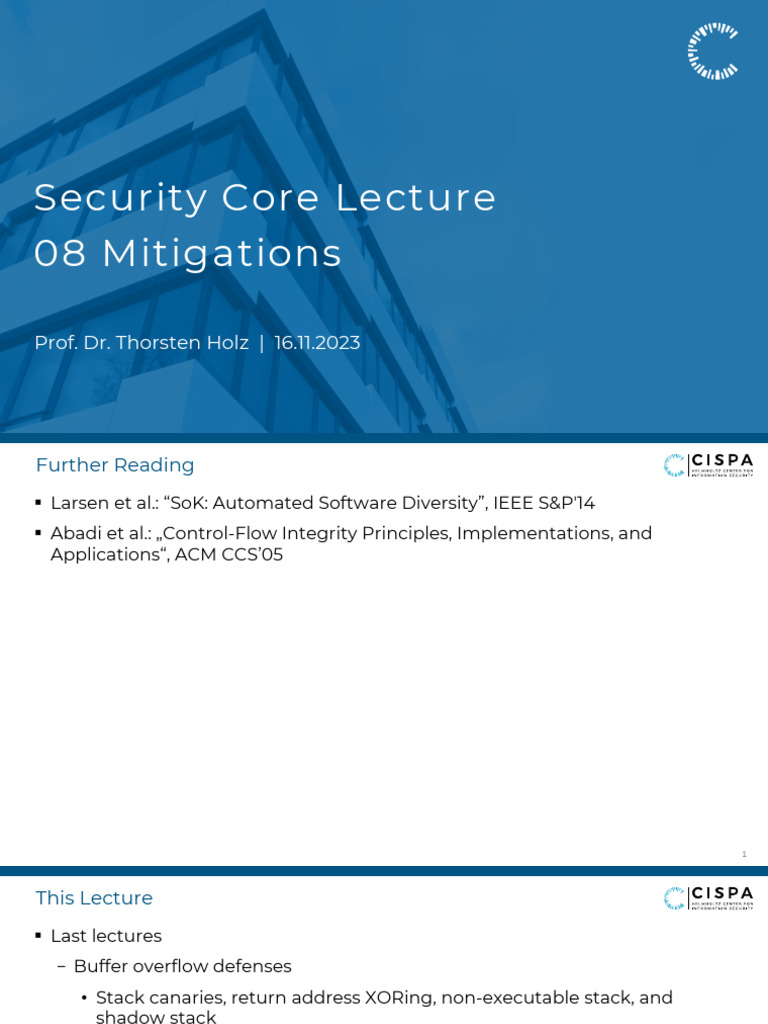 08-Mitigations | PDF | Pointer (Computer Programming) | Software ...
