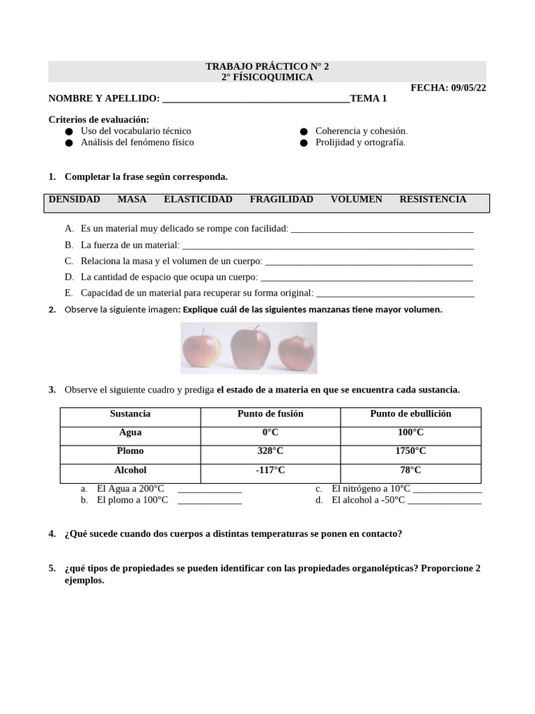 2° Fco - Qca - TP #2 | PDF | Masa | Importar