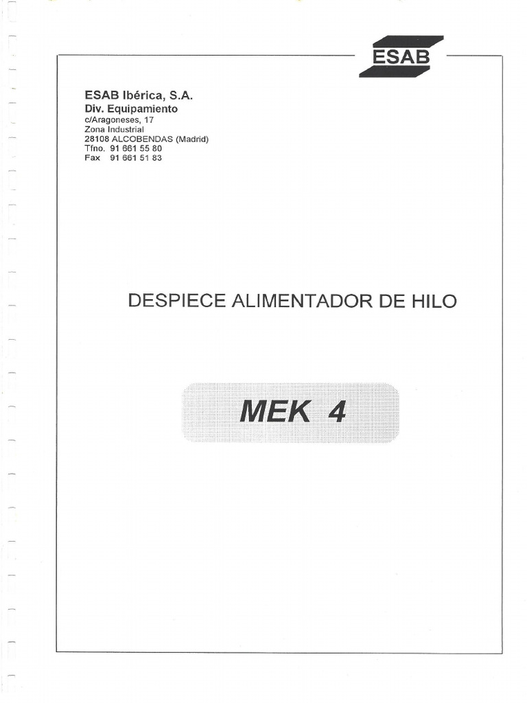 ESAB-MEK-4 | PDF