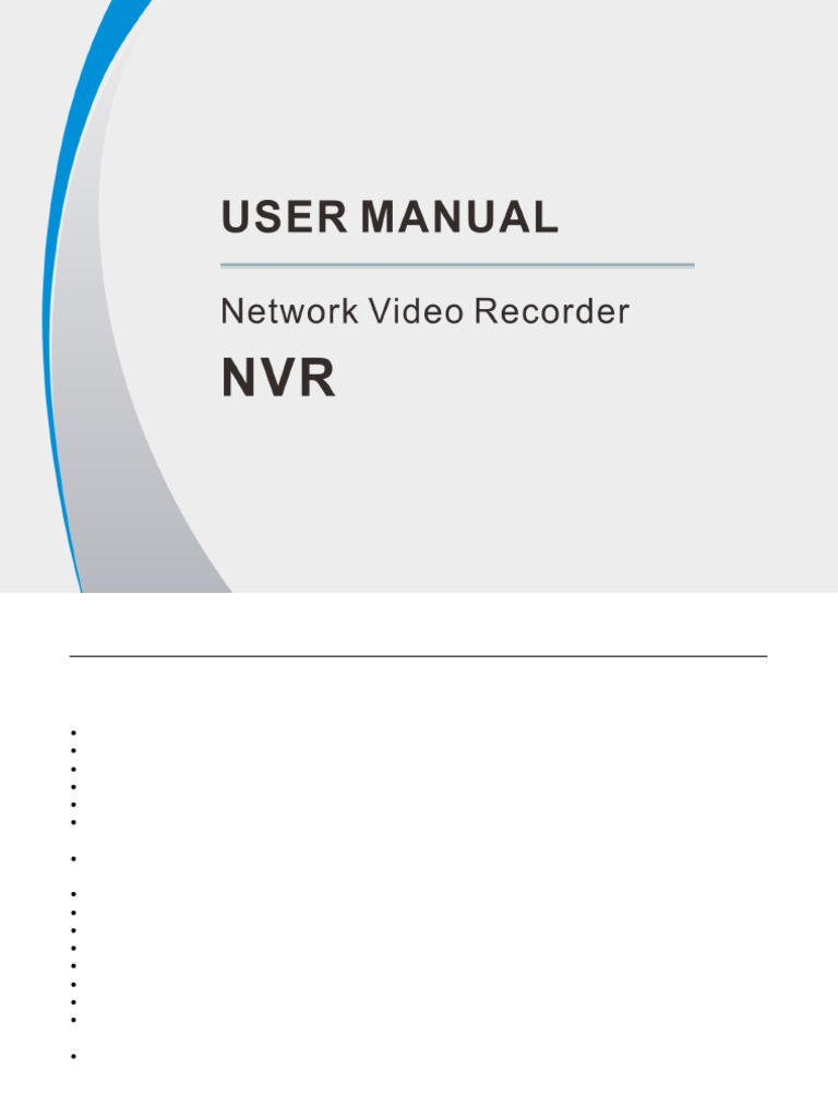 NVR 5.0 UI User Manual | PDF | Computing
