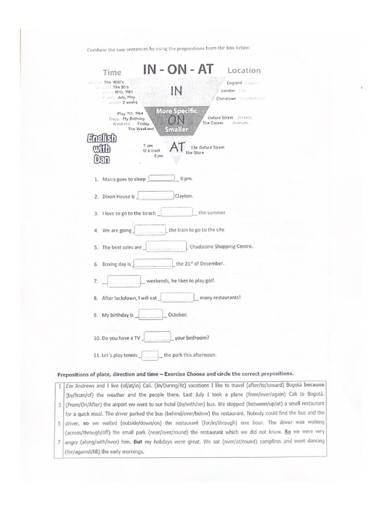 In - On - at | PDF