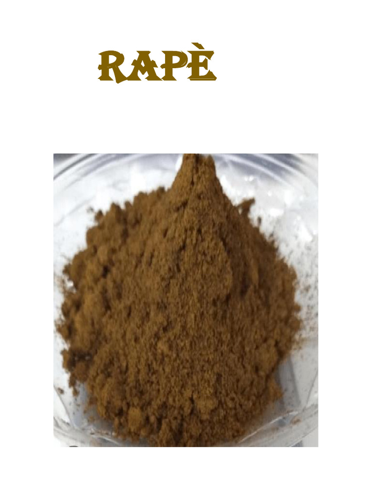 Rapé | PDF | Rapé (tabaco) | Enteógeno