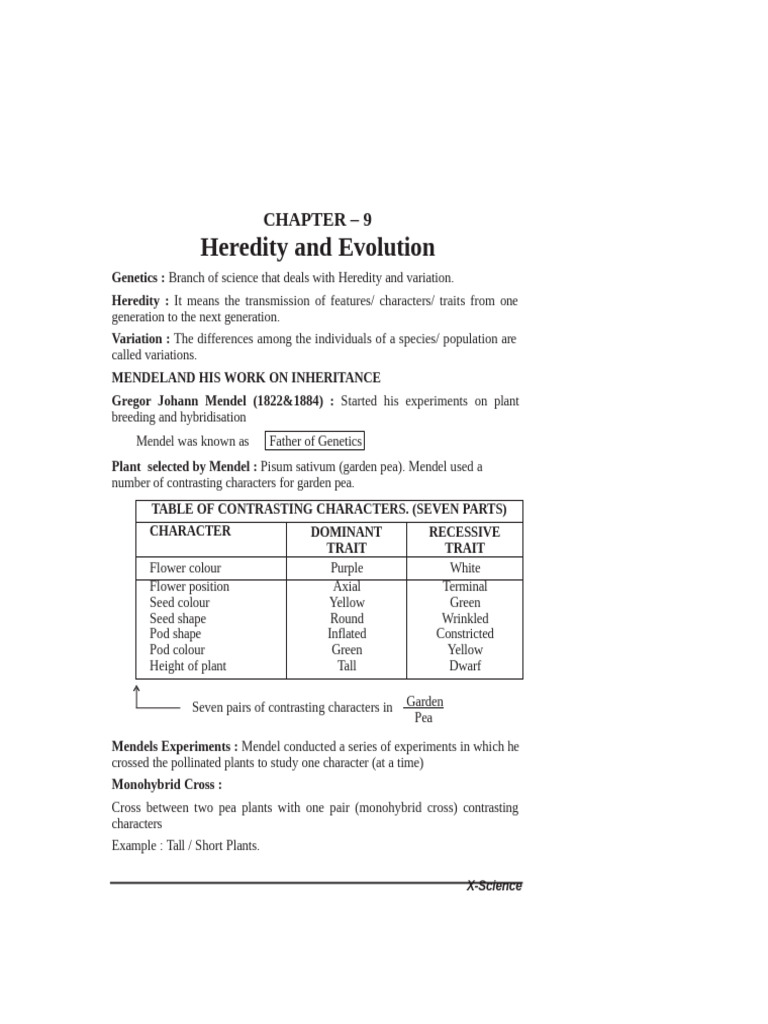 Gr10 Science - Heredity | PDF | Dominance (Genetics) | Sex