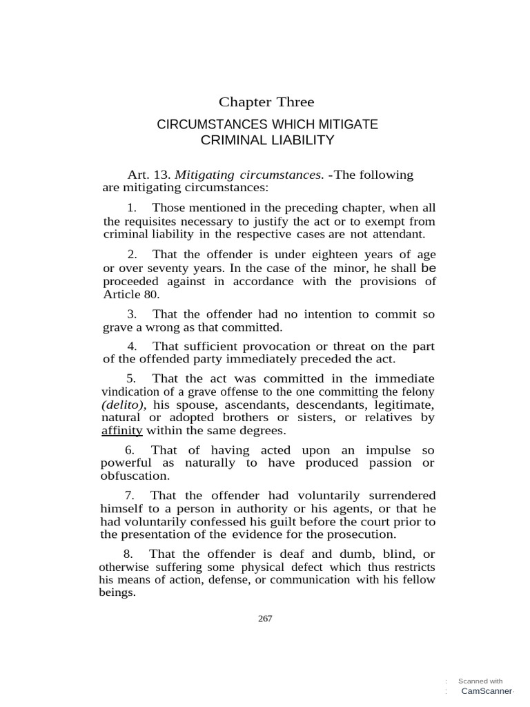 Mitigating Circumstances in Criminal Law | PDF | Crimes | Crime & Violence