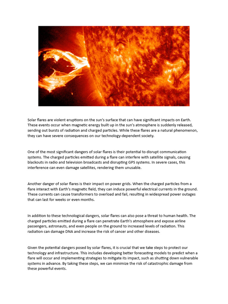 Solar Flares - Advanced Reading | PDF