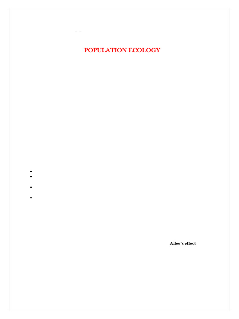 Population Ecology Pdf Sex Ecology