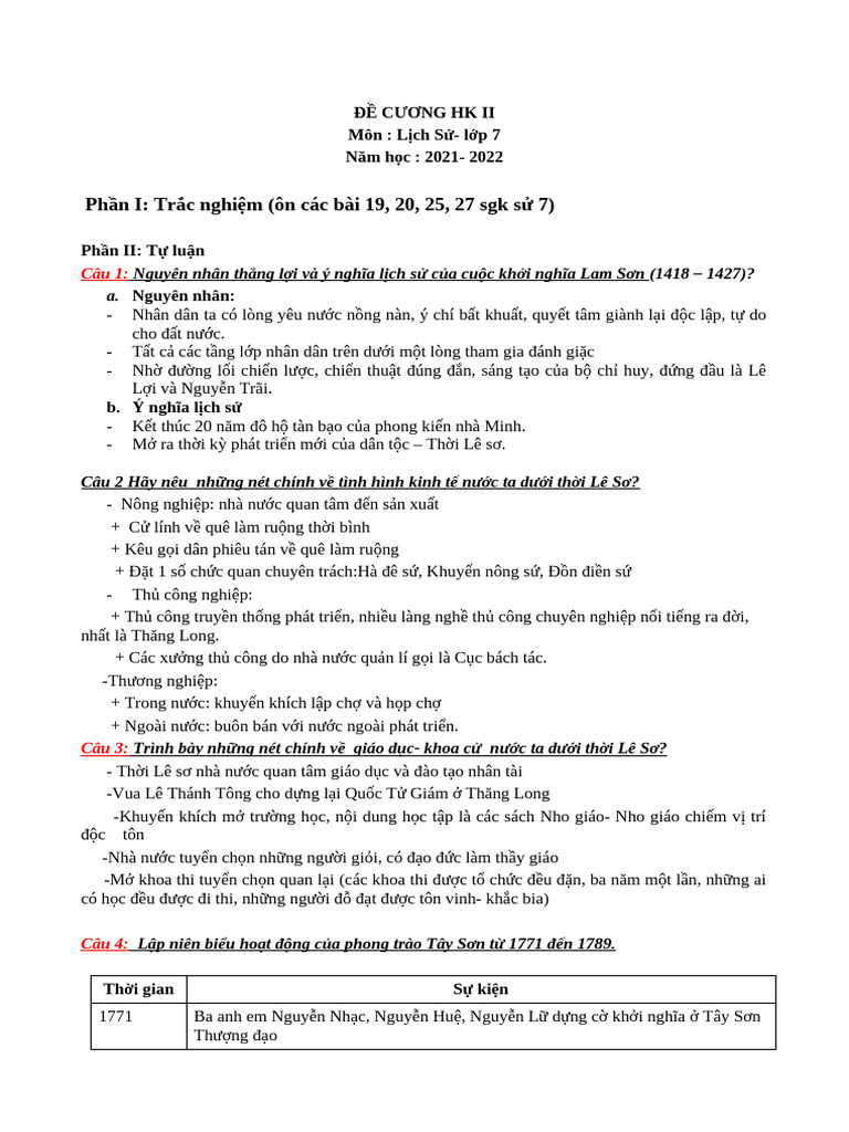 De Cuong Su k7 Ky 2 | PDF