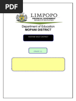 Mathematics Grade 11 P2 Nov 2024 LDOE | PDF | Mathematics