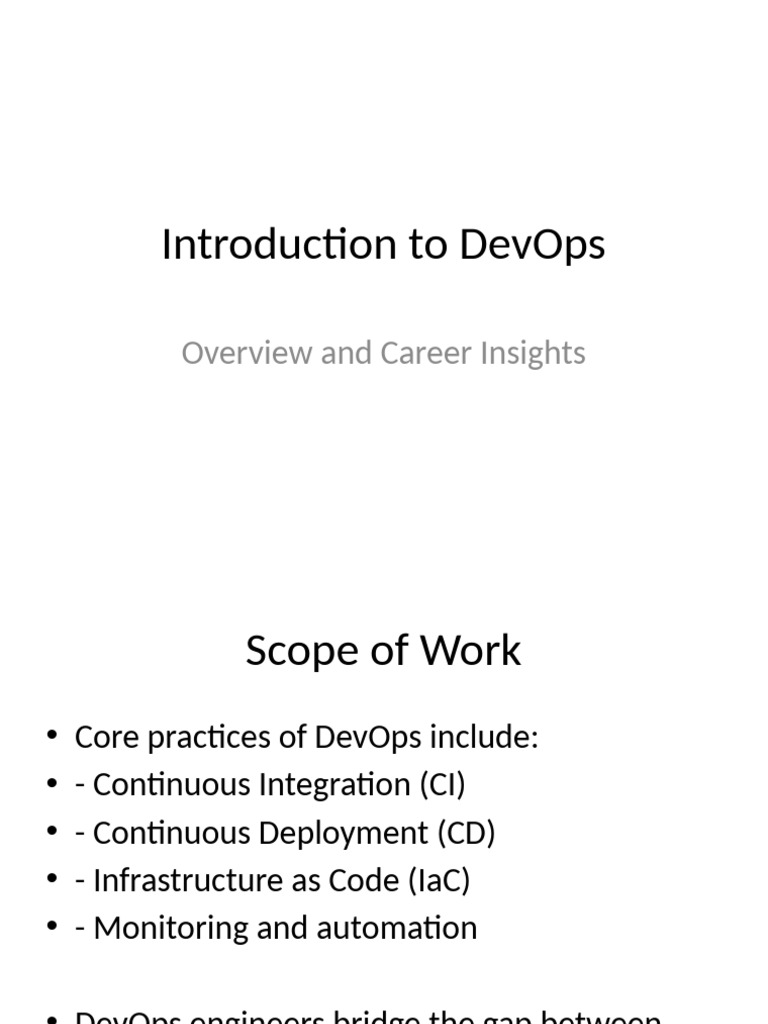 DevOps Overview Presentation | PDF