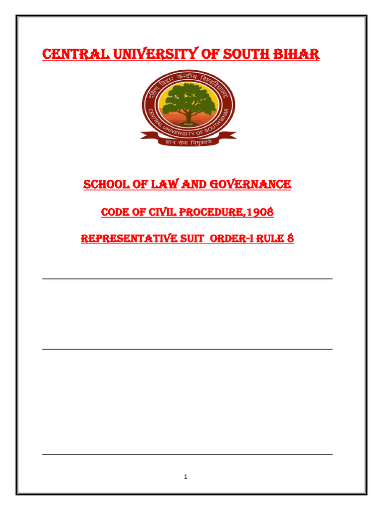 Understanding Representative Suits in CPC | PDF | Lawsuit | Justice