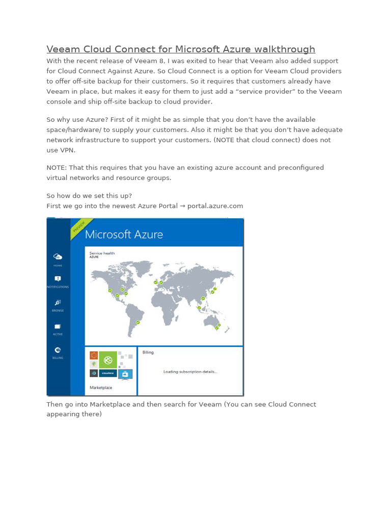 Veeam Cloud Connect for Microsoft Azure | PDF | Ip Address | Computing