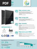 550W Half-Cut Solar Panel Datasheet | PDF | Solar Panel | Solar Power
