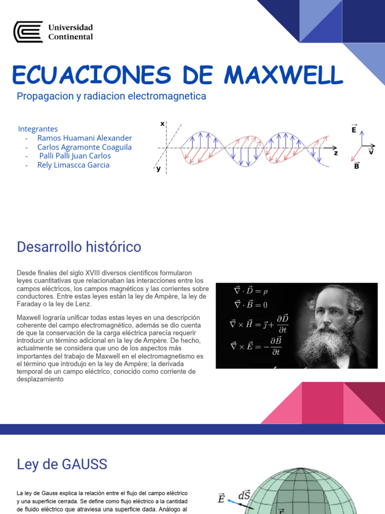 Grupo 2 - Ecuaciones de Maxwell | PDF | Electricidad | Campo magnético