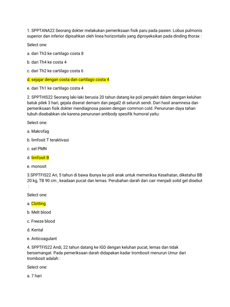 Soal Blok 3 2022 | PDF | Sains & Matematika