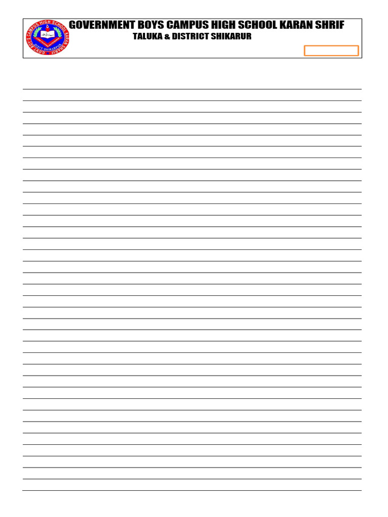 GBHS Karan Paper Format | PDF