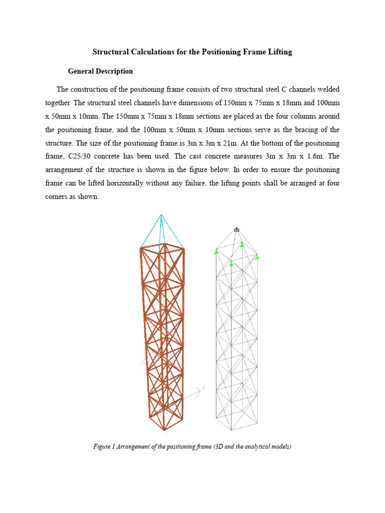 Analysis of Positioning Frame Lifing | PDF | Bending | Solid Mechanics