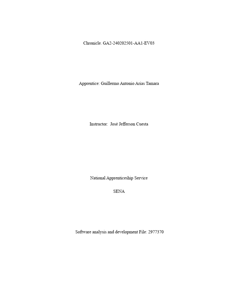 Chronicle. GA2-240202501-AA1-EV03 | PDF