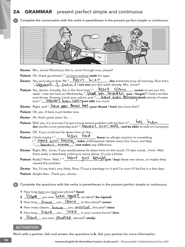 AEF3e Level 4 TG PCM Grammar 2A | PDF