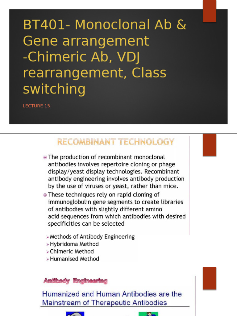 BT401 - Monoclonal Ab & Gene Rearrangement (L15) | PDF
