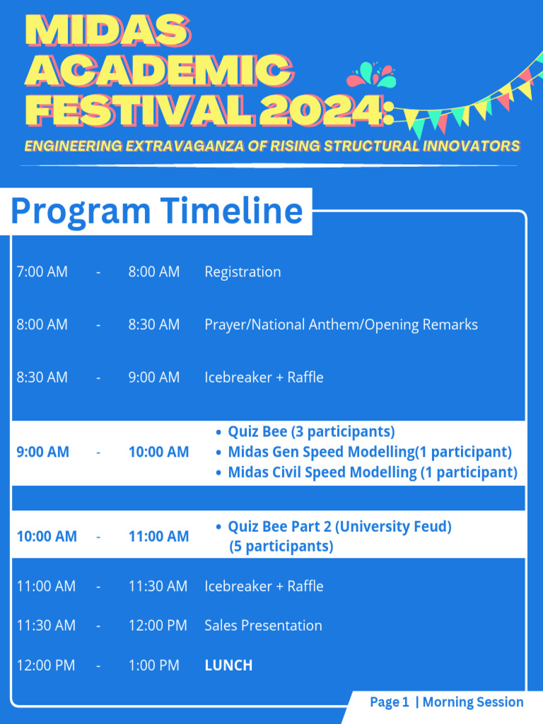 Program Flow Midas Acad Fest 2024 | PDF