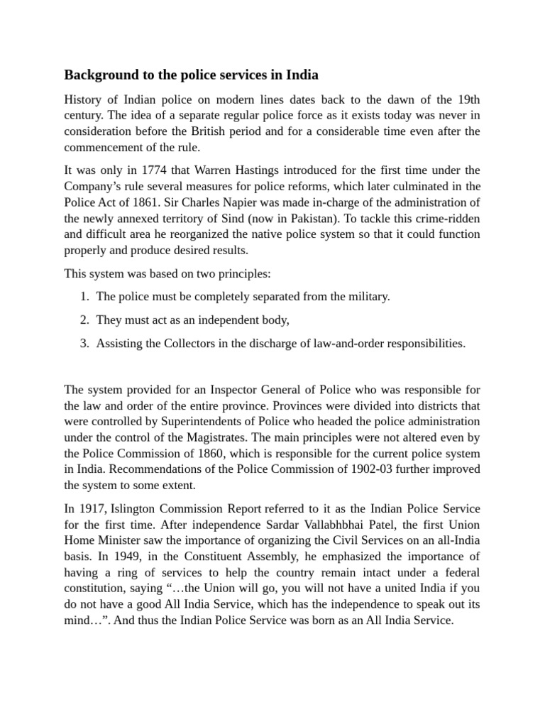 Study material - PL Admn. | PDF | Police | Legal Action