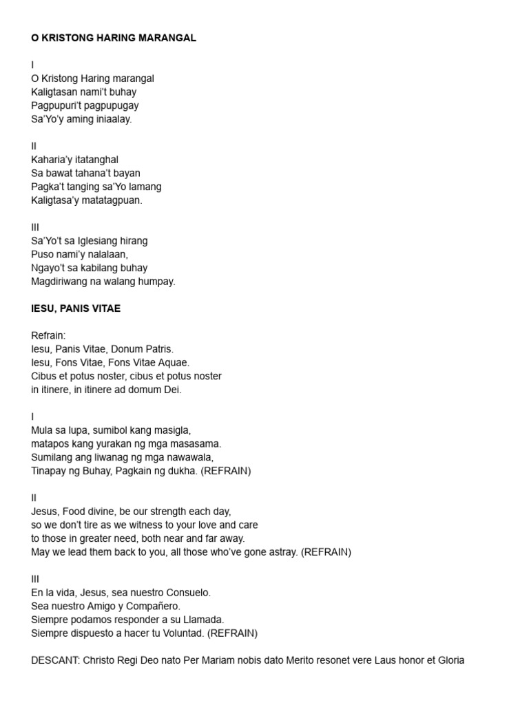 O Kristong Haring Marangal | PDF