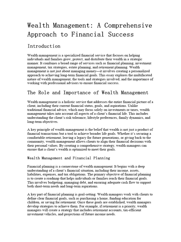 Wealth Management | PDF | Linguistics | Semantics