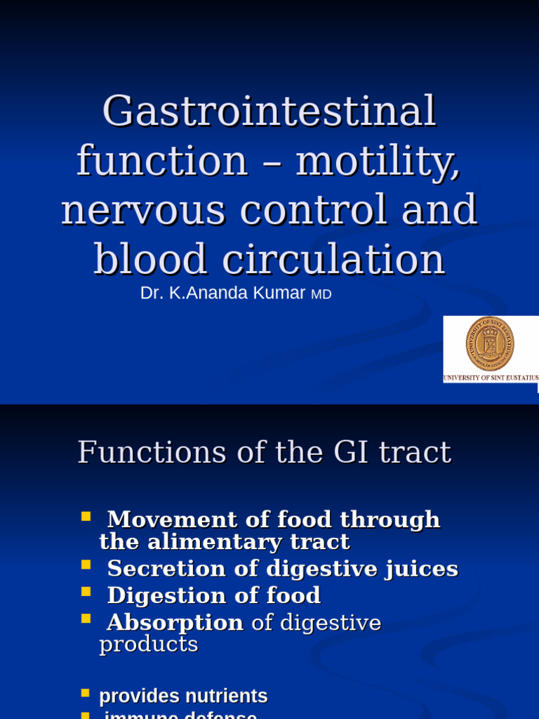 Gastro Function Premed | PDF | Gastrointestinal Tract | Organ (Anatomy)