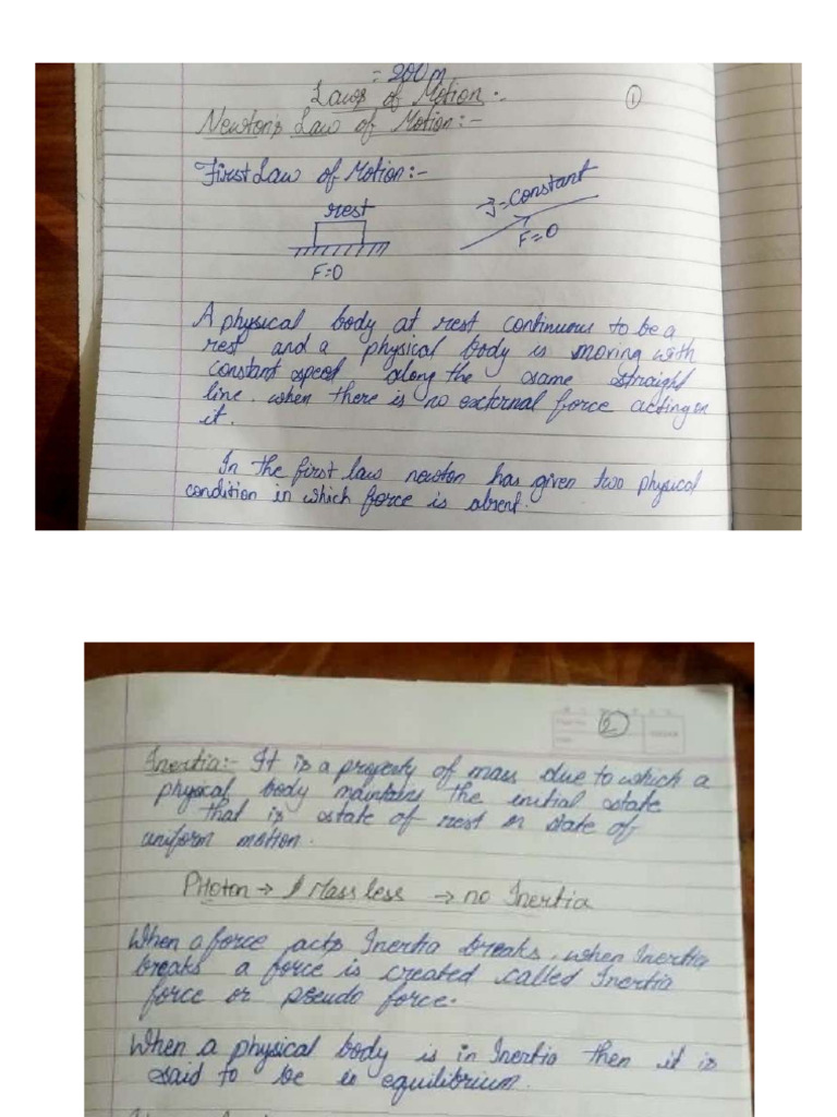 Newton's law of motion | PDF