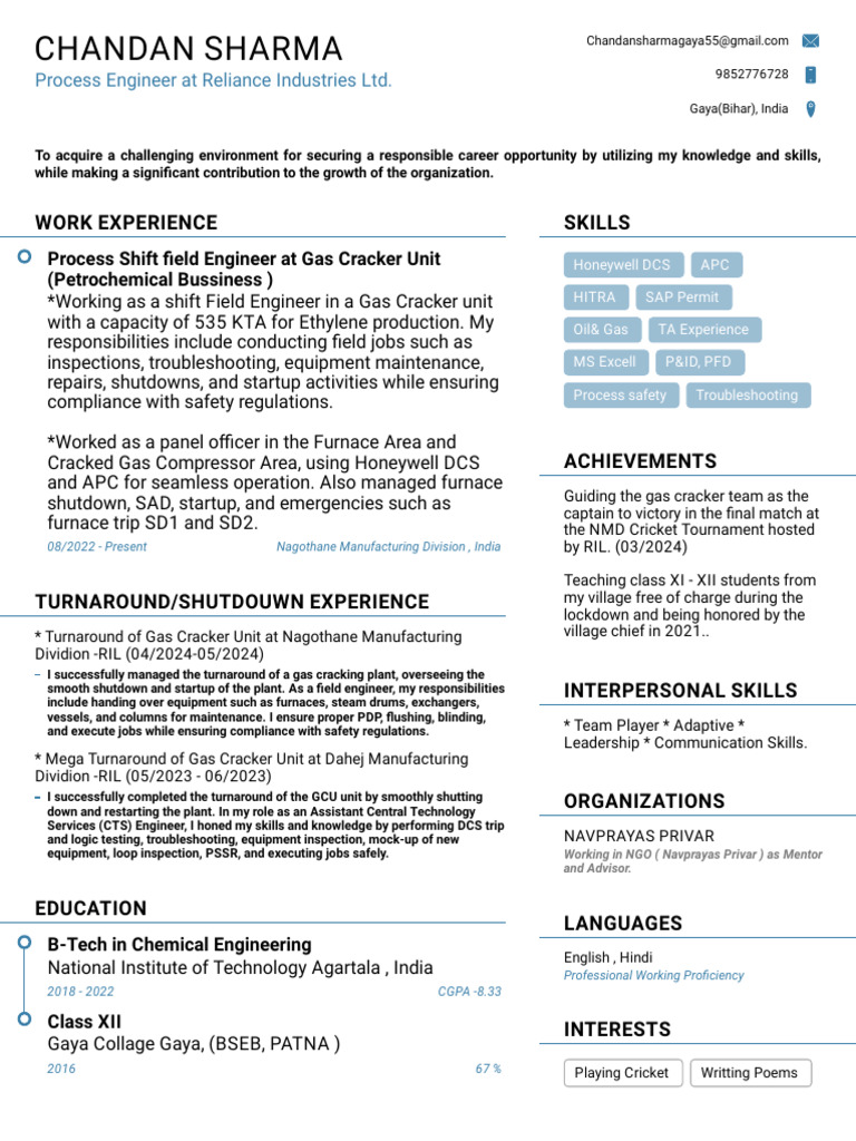 Chandan Sharma Resume 0624 | PDF