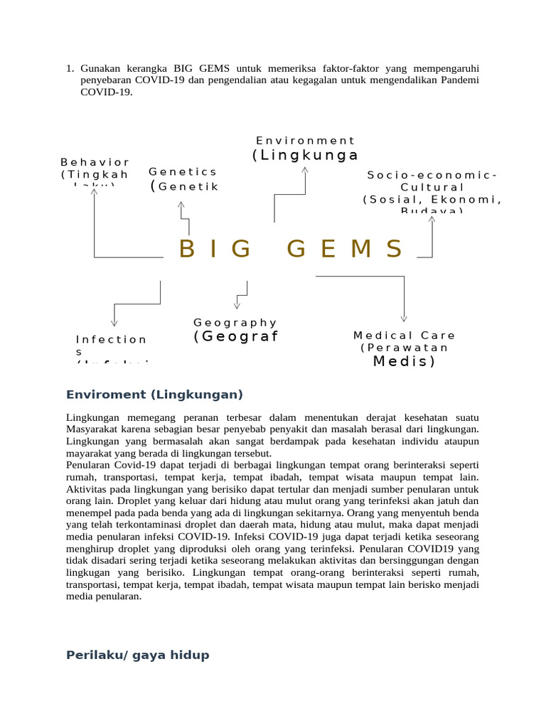 Analisis BIG GEMS dalam COVID-19 | PDF
