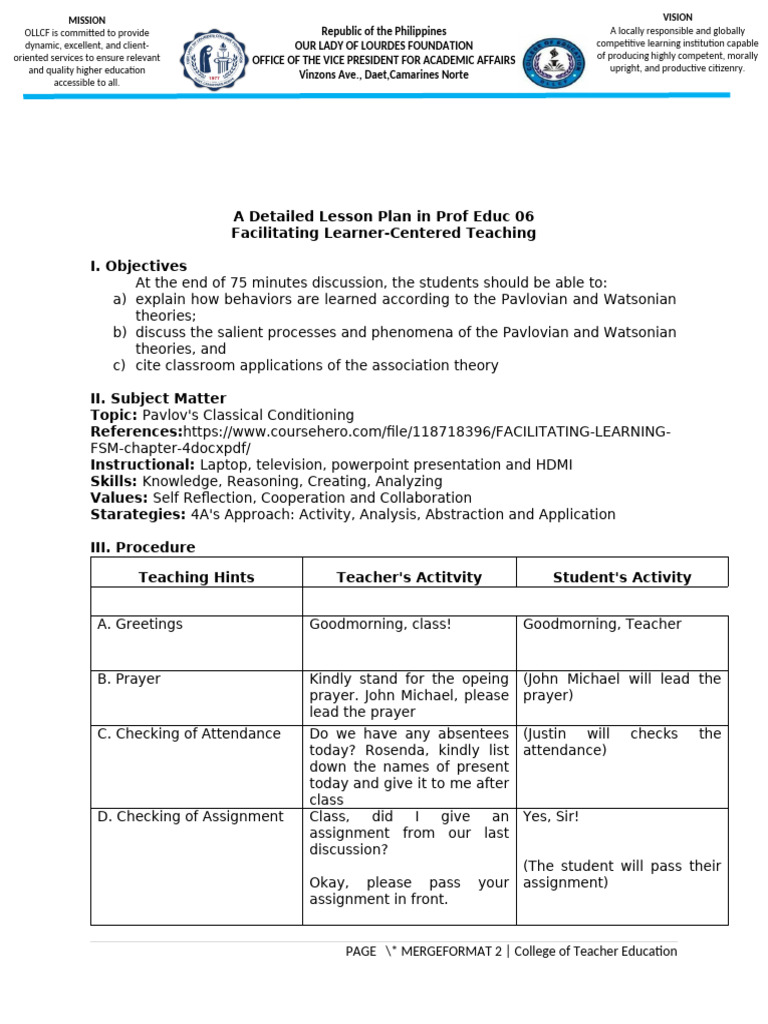 Pavlov's Classical Condtioning | PDF | Classical Conditioning | Learning