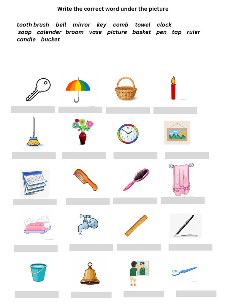 Write The Correct Word Under The Picture - 20240904 - 111200 - 0000 | PDF