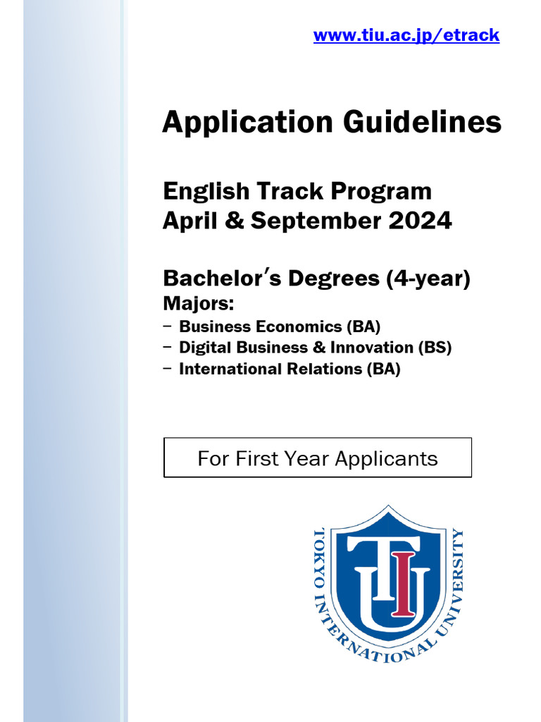 Application Guideline For First Year | PDF | Wire Transfer | Travel Visa