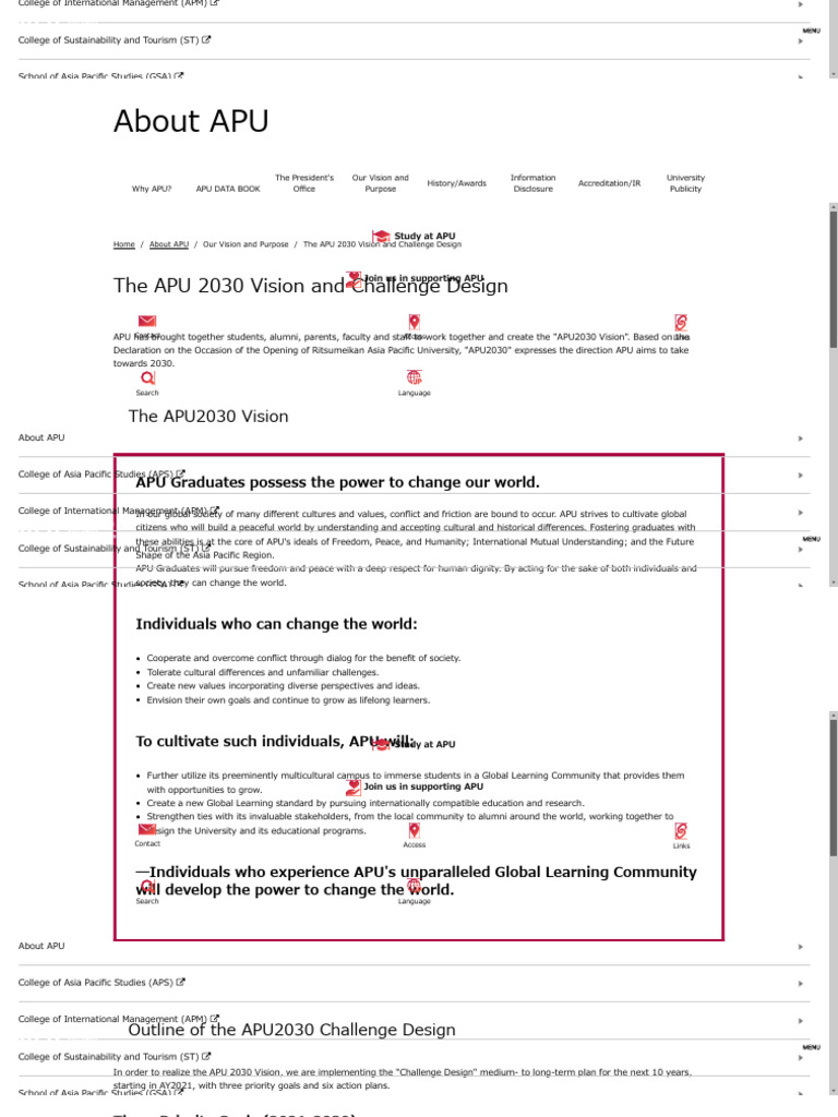 APU 2030 Vision and Challenge Design | PDF | Career & Growth