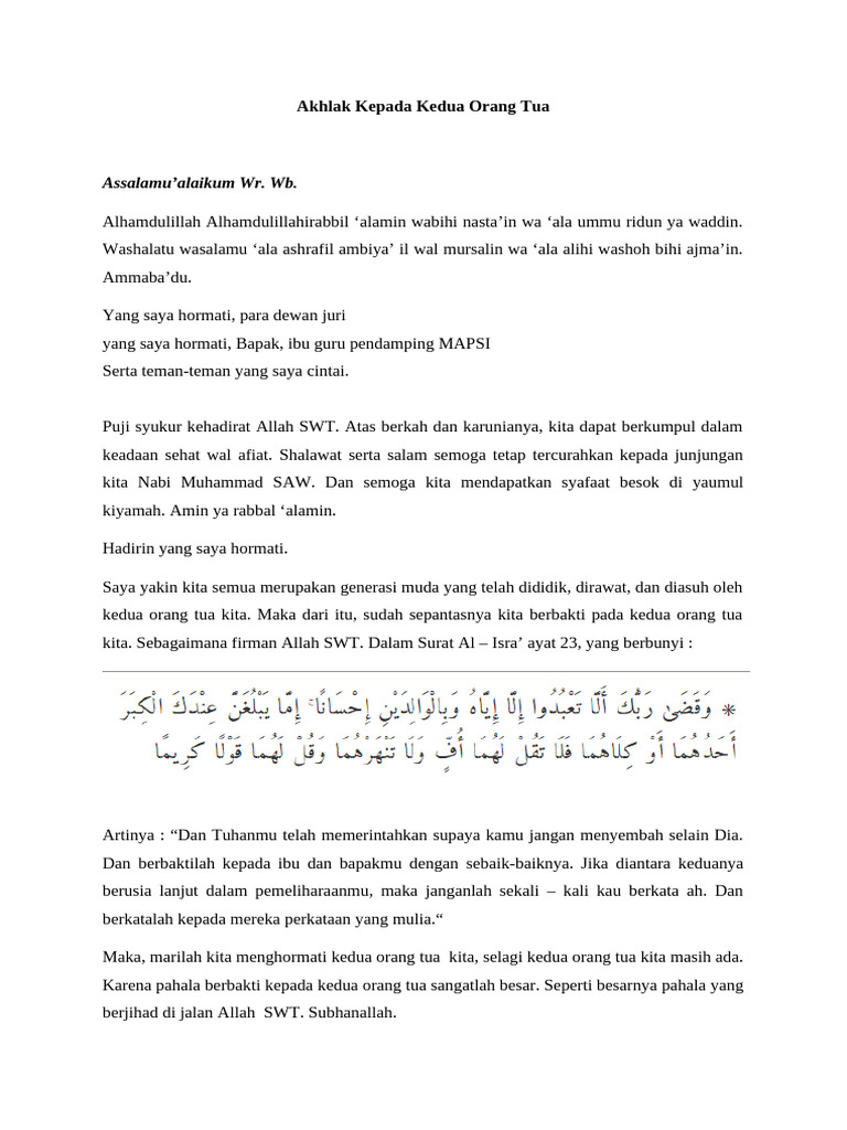 Pidato Mapsi Qonita | PDF | Agama & Spiritualitas