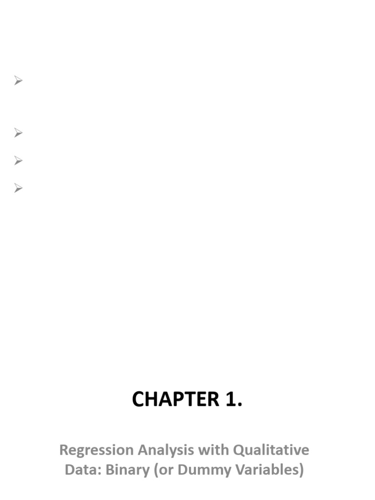 CHAPTER 1 (1) | PDF | Dependent And Independent Variables | Logistic Regression