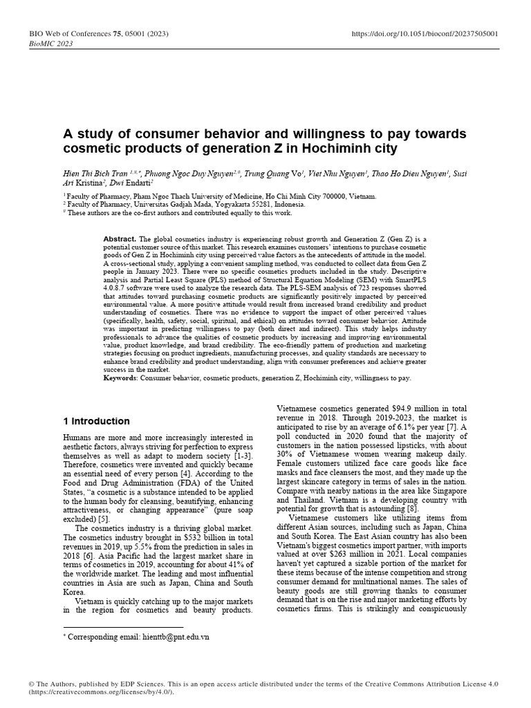 Gen Z Cosmetic Buying Behavior Study | PDF | Cronbach's Alpha ...