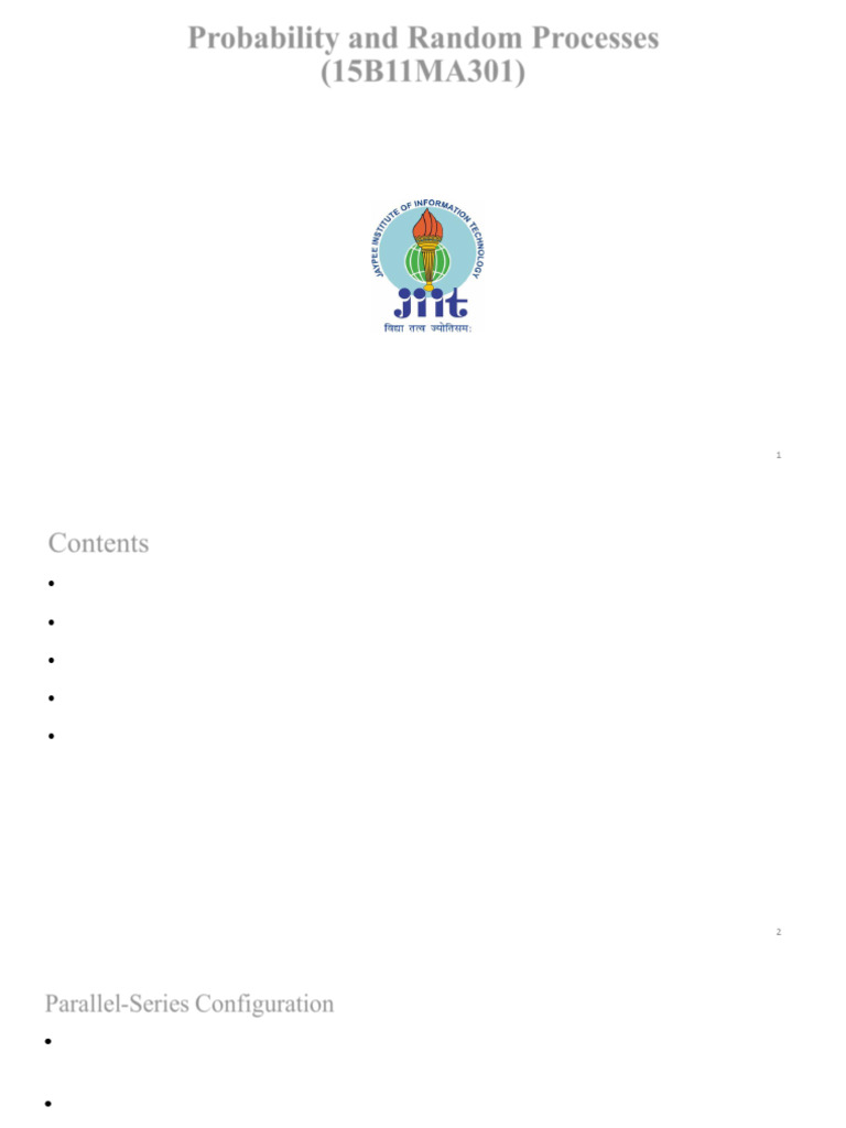 Lec - 26 Parallel-Series & Series-Parallel | PDF | Applied Mathematics | Probability