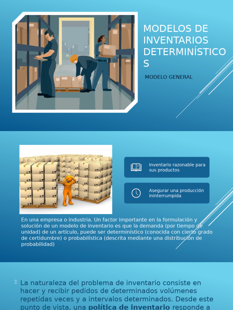 Modelos de Inventarios Determinísticos | PDF | Matemáticas Aplicadas