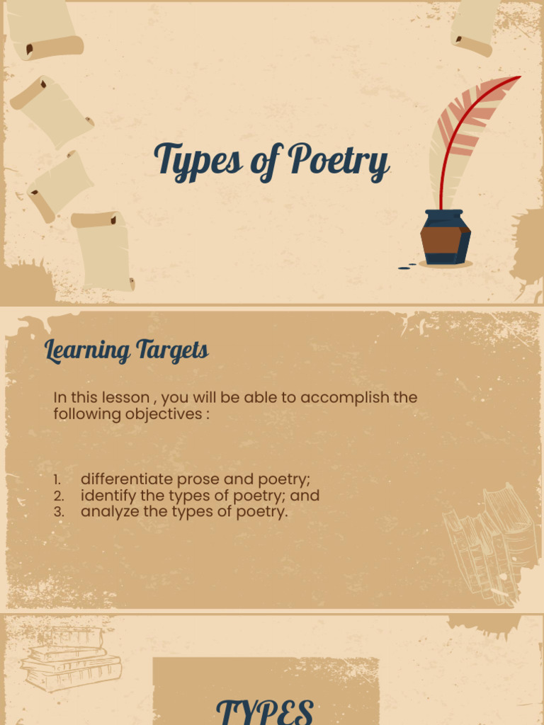 Q2-L3-Types-of-poetry | PDF | Poetry | Lyric Poetry